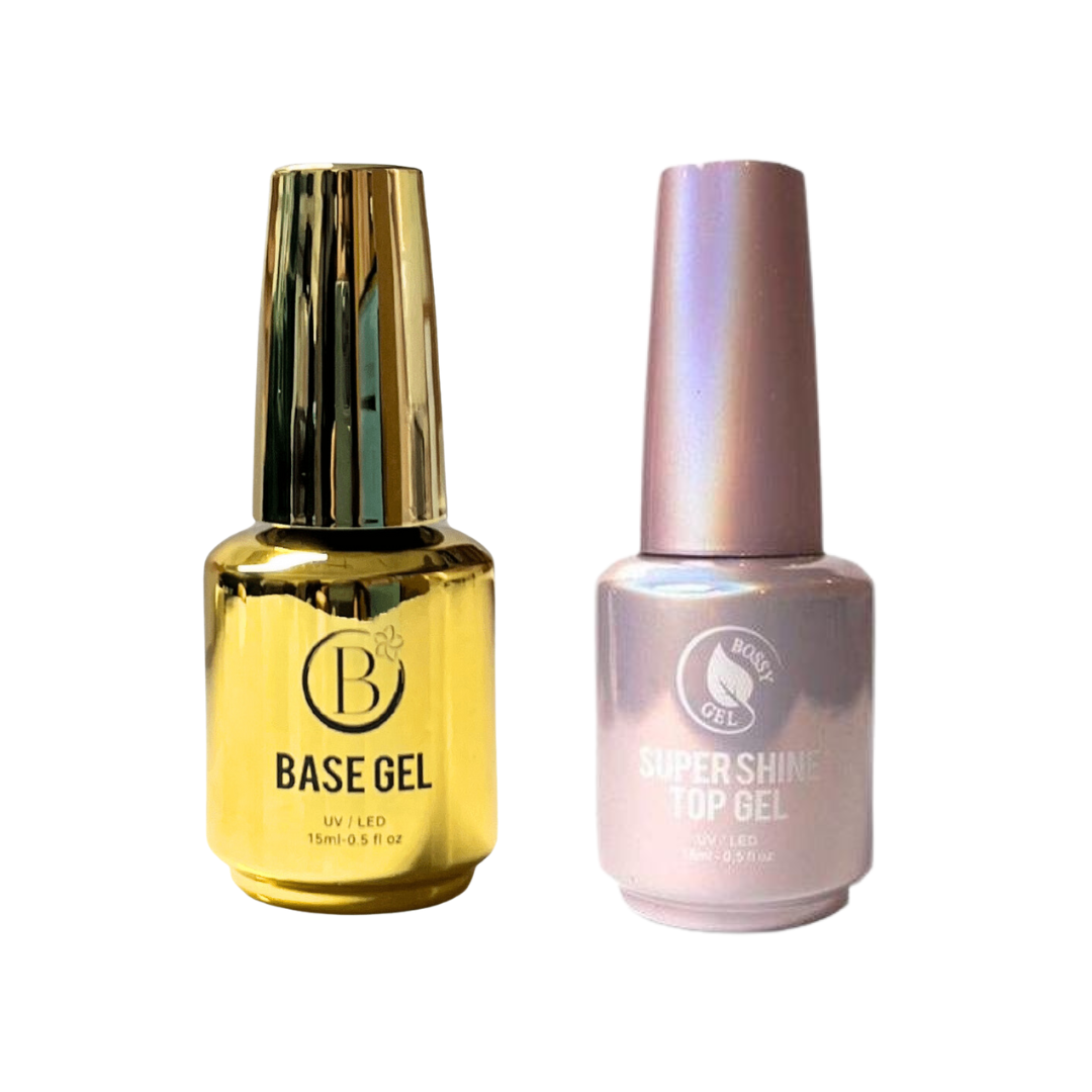 Bossy Gel Base Coat & Supershine No Wipe Top Coat Duo – Jessica Nail ...
