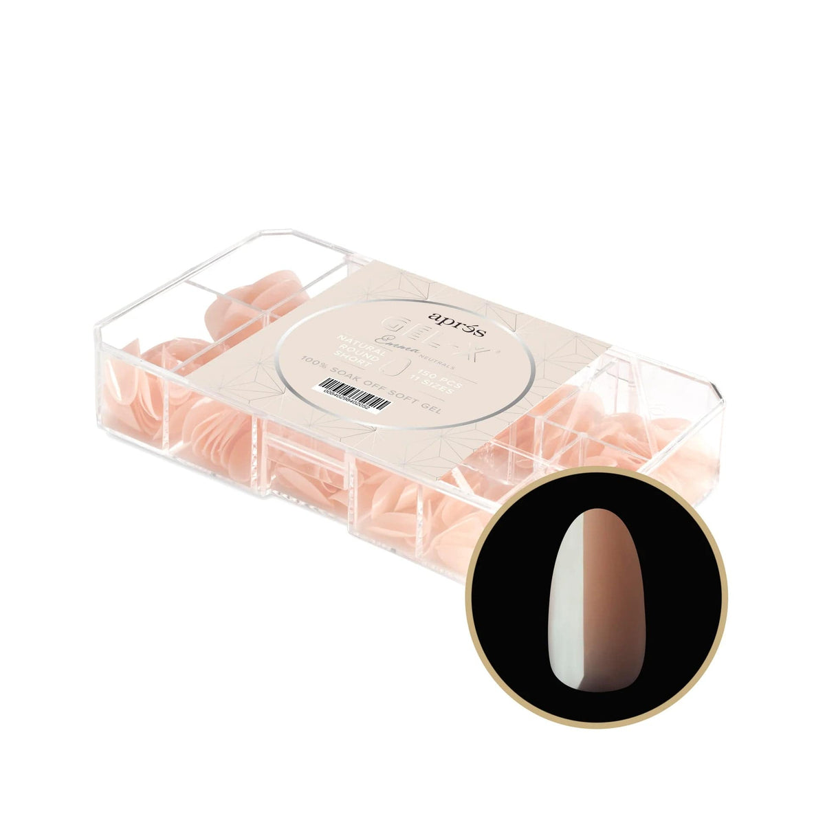 Apres Gel X™ NEUTRALS Box of 150pcs Emma Natural Round Tips – Jessica ...