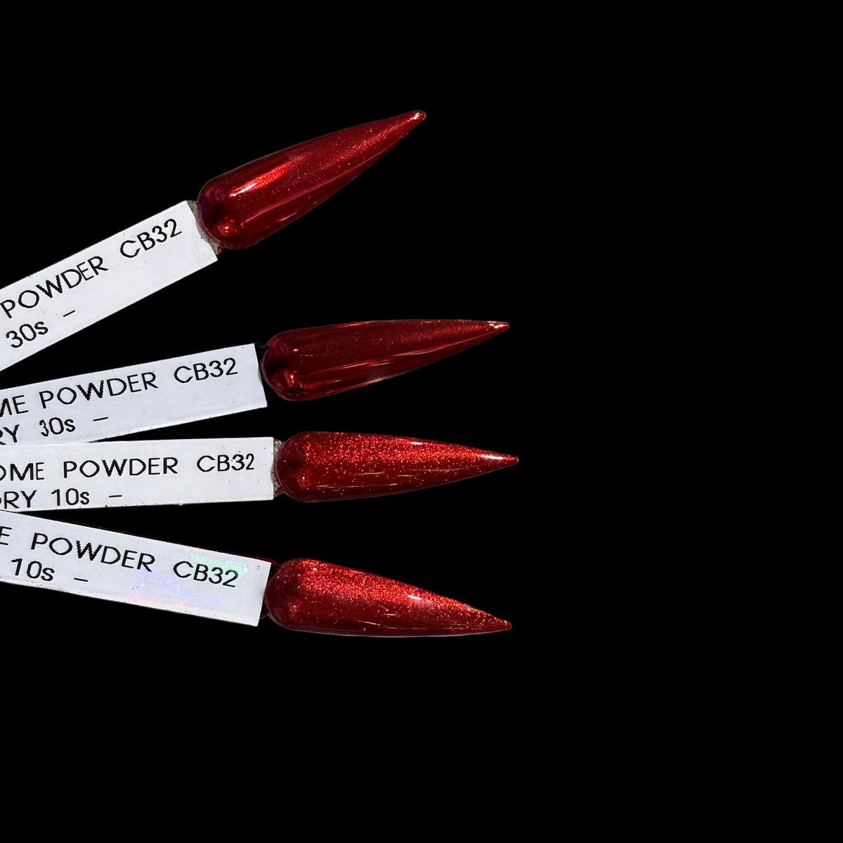 Bossy Nail Chrome CB32 - Glitter Red Chrome powder - POS – Jessica Nail ...